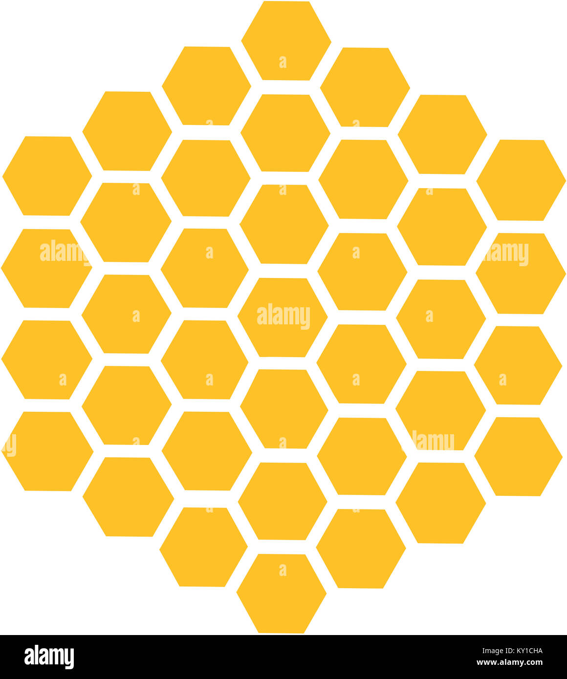 Bee honeycomb with honey in a hexagon Stock Photo - Alamy
