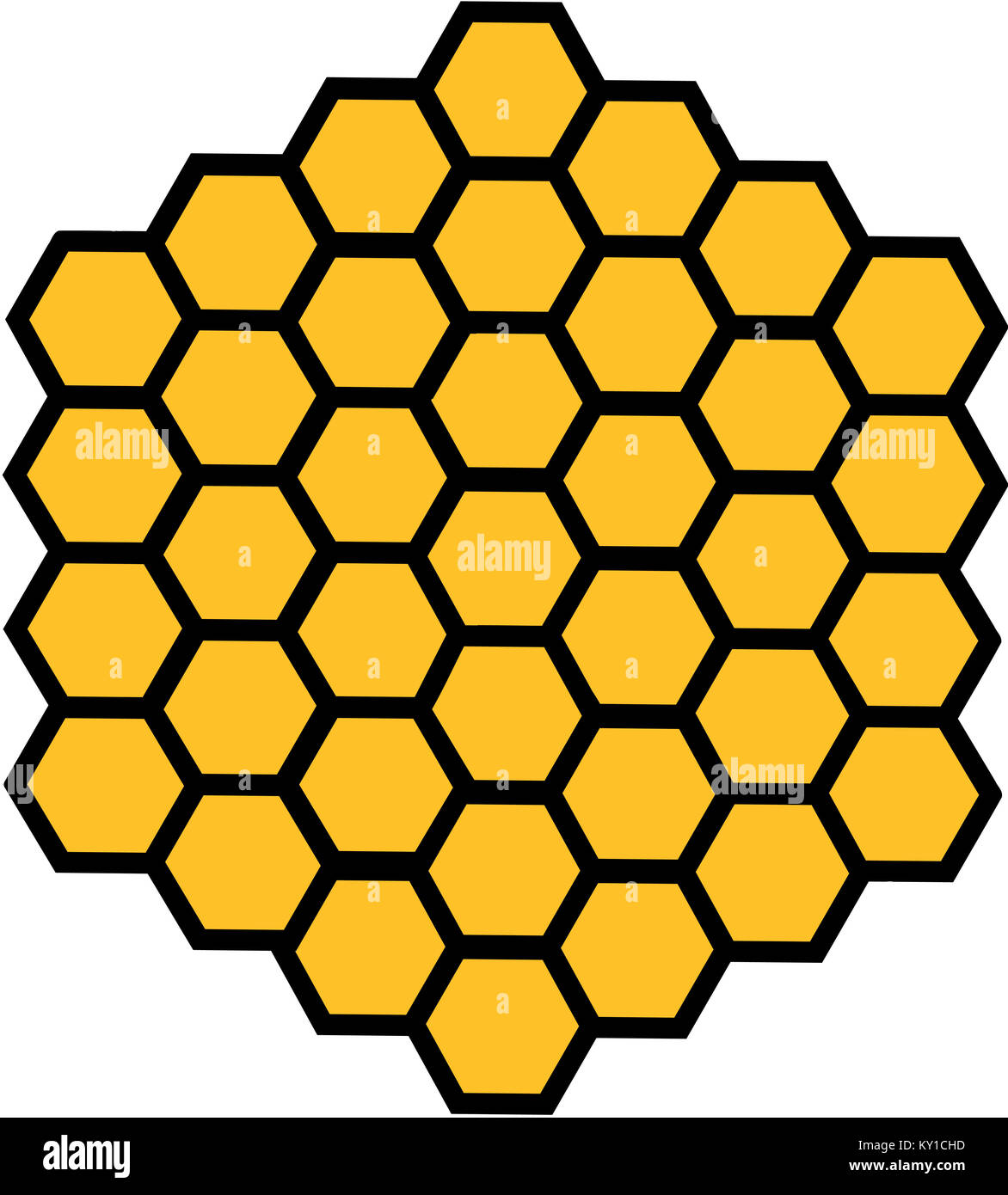 Bee honeycomb with honey in a hexagon Stock Photo - Alamy