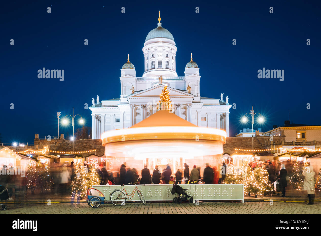 Traditional carousel on helsinki christmas hi-res stock photography and ...