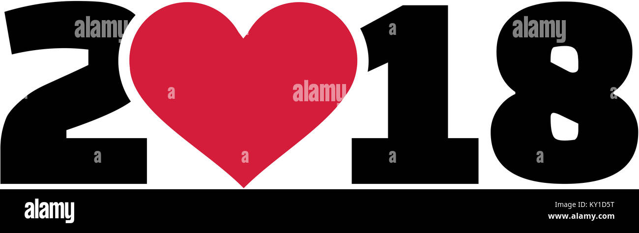 2018 year heart Stock Photo - Alamy