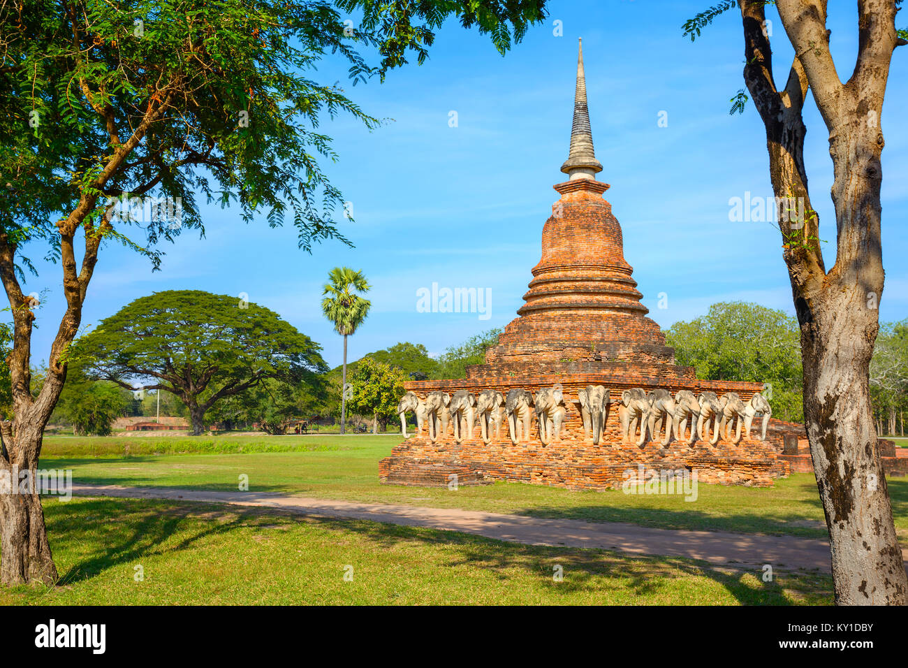 Wat Sorasak Temple at Sukhothai Historical Park, a UNESCO World ...
