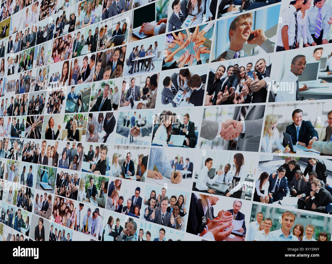 Collage business partners work hi-res stock photography and images - Alamy