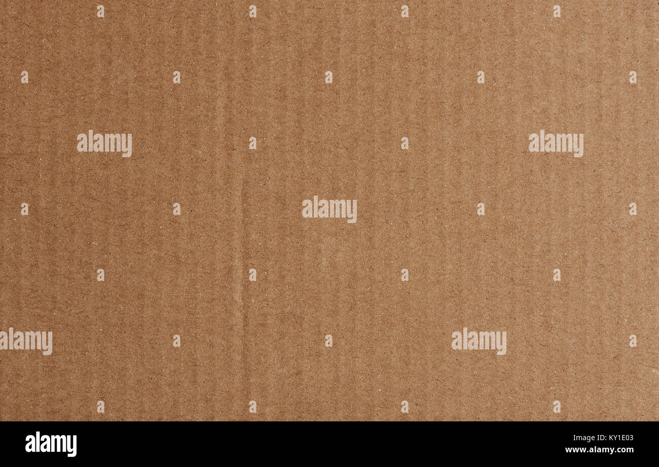 Close-up of brown cardboard paper texture. Flat box carton paper design ...