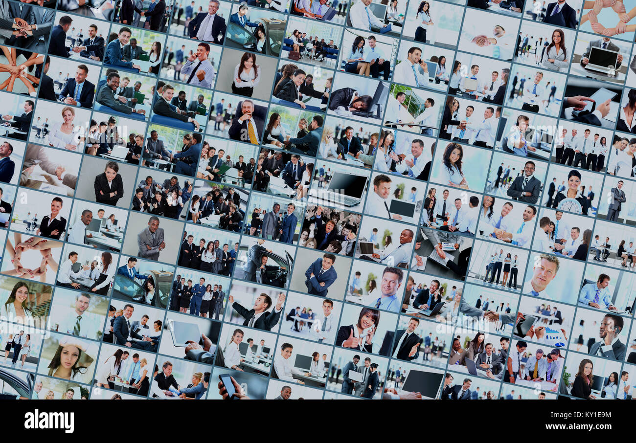 Business collage made of many business pictures Stock Photo - Alamy