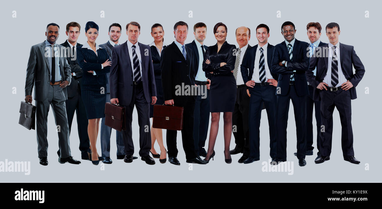 Large group of people full length isolated on white Stock Photo - Alamy