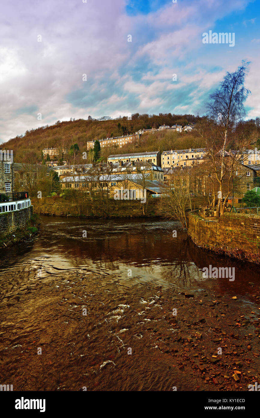 The River Calder at Sowerby Bridge West Yorkshire UK Stock Photo - Alamy