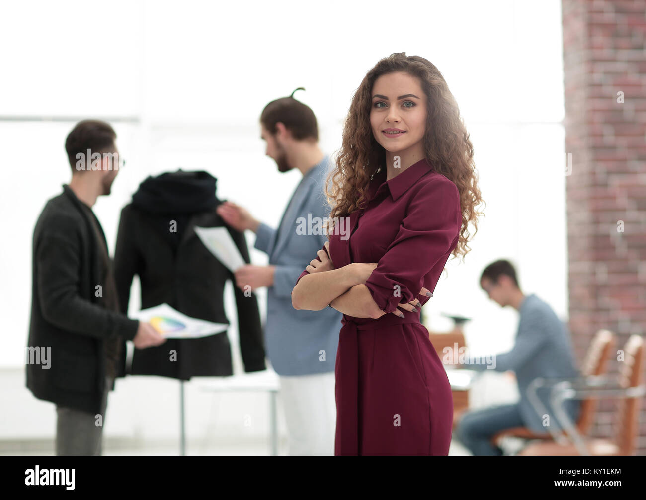 fashion designer, on Studio background Stock Photo - Alamy