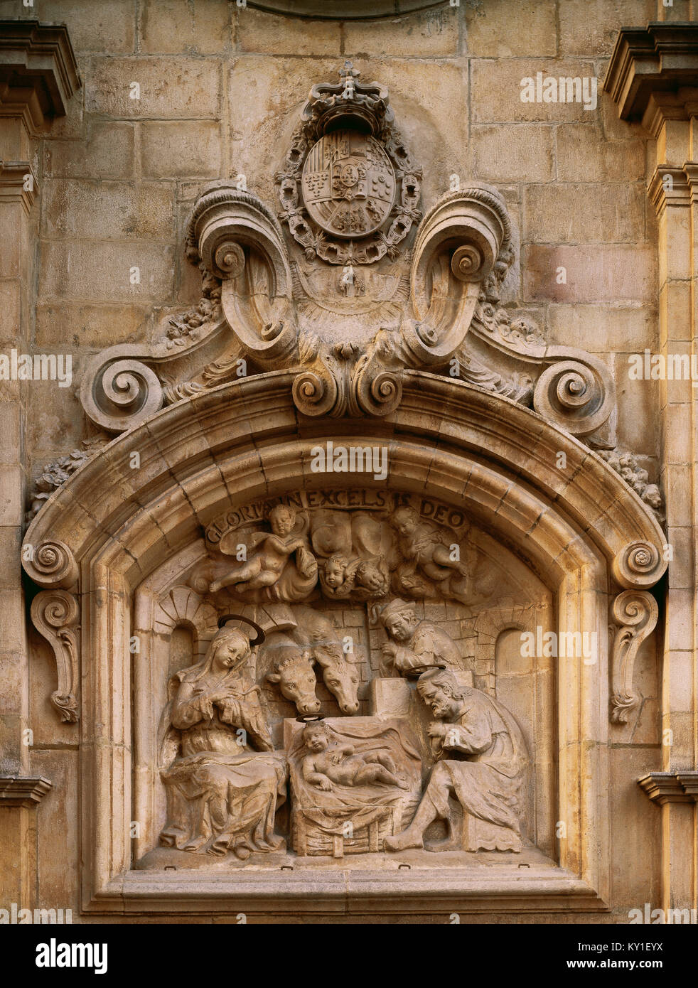 Church of Betlem. The Nativity. Central relief in the form of an ...