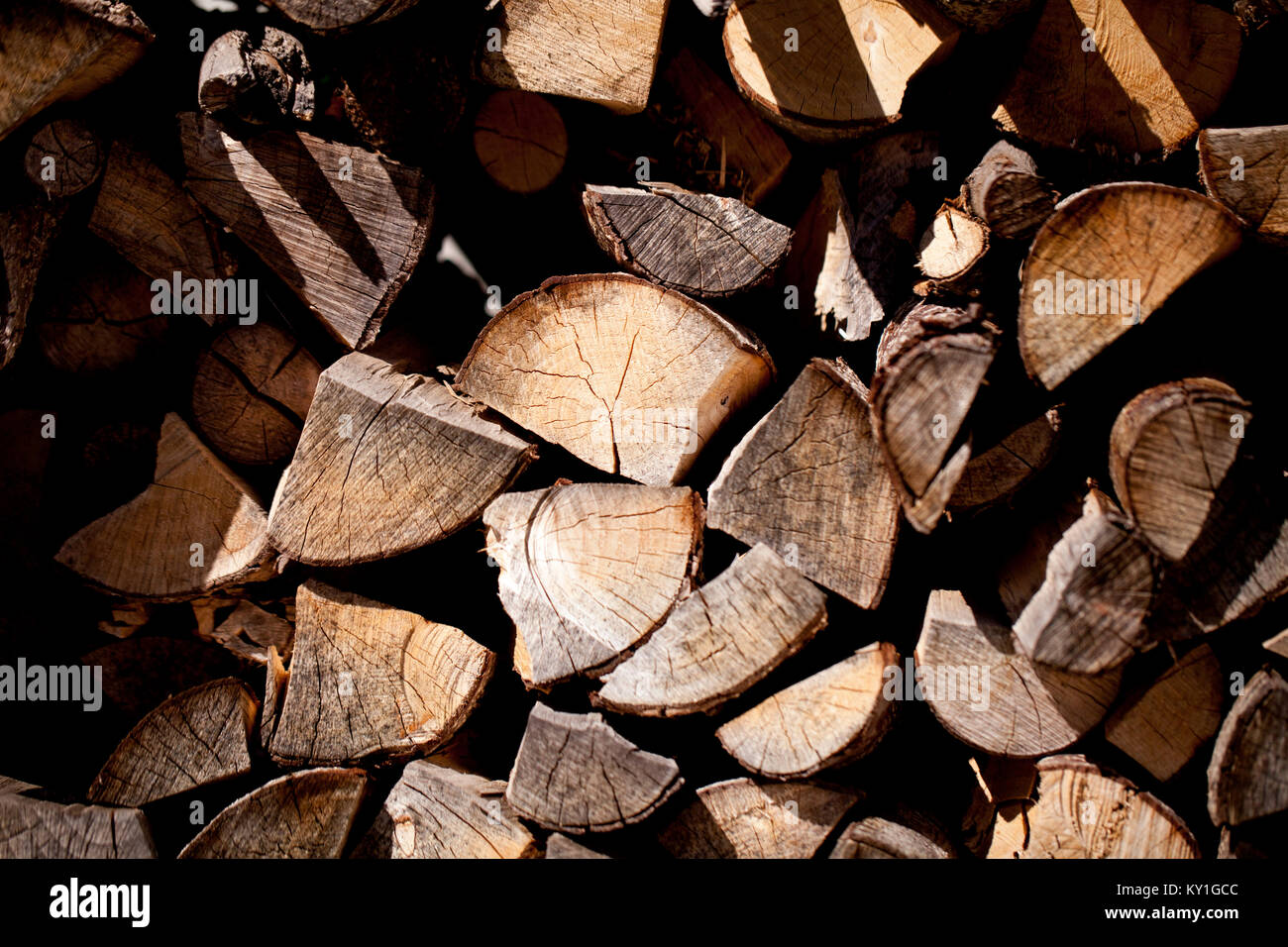 old logs for fire, texture from peace of woods Stock Photo - Alamy