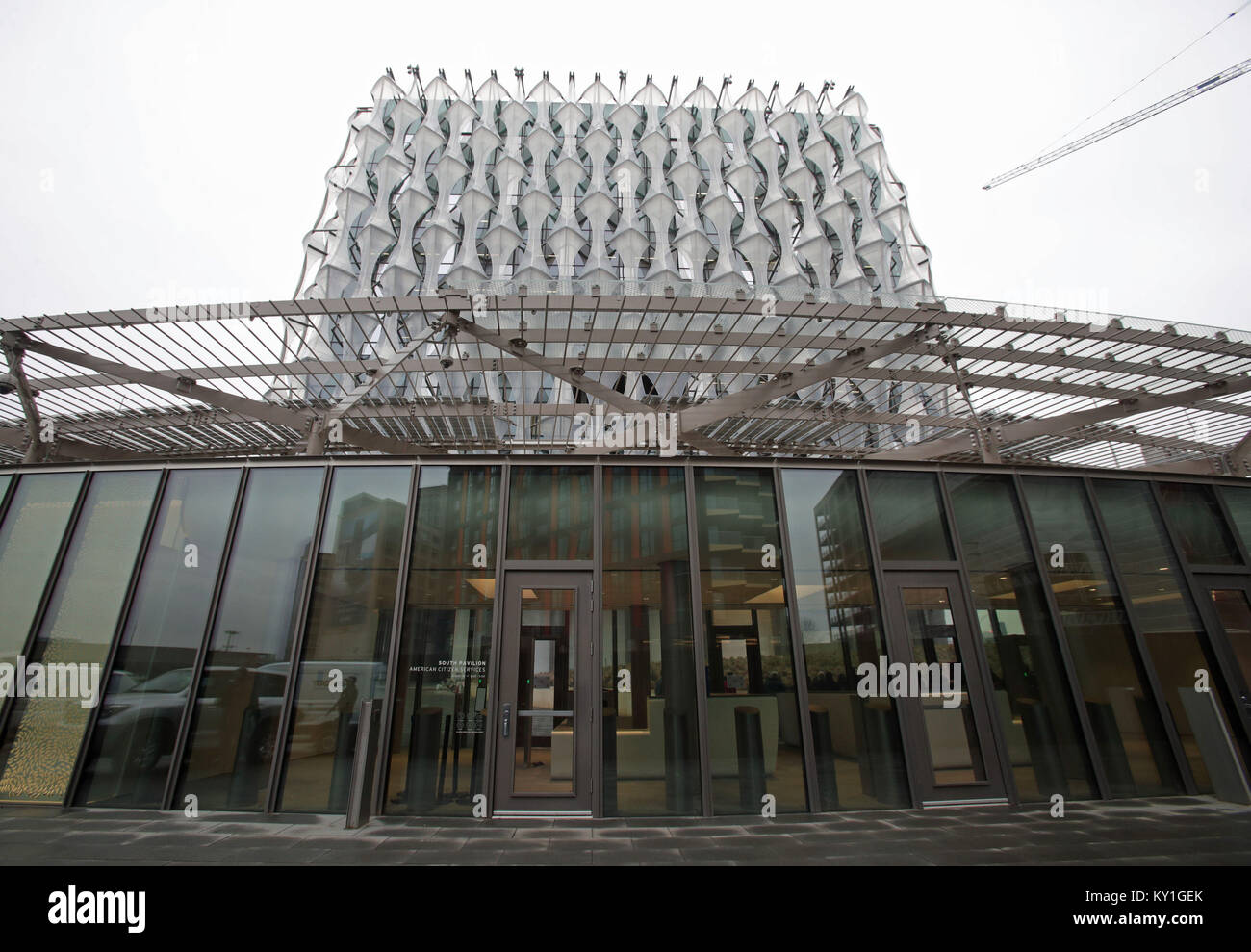 A general view of the new US Embassy in Nine Elms, London, after Mr ...
