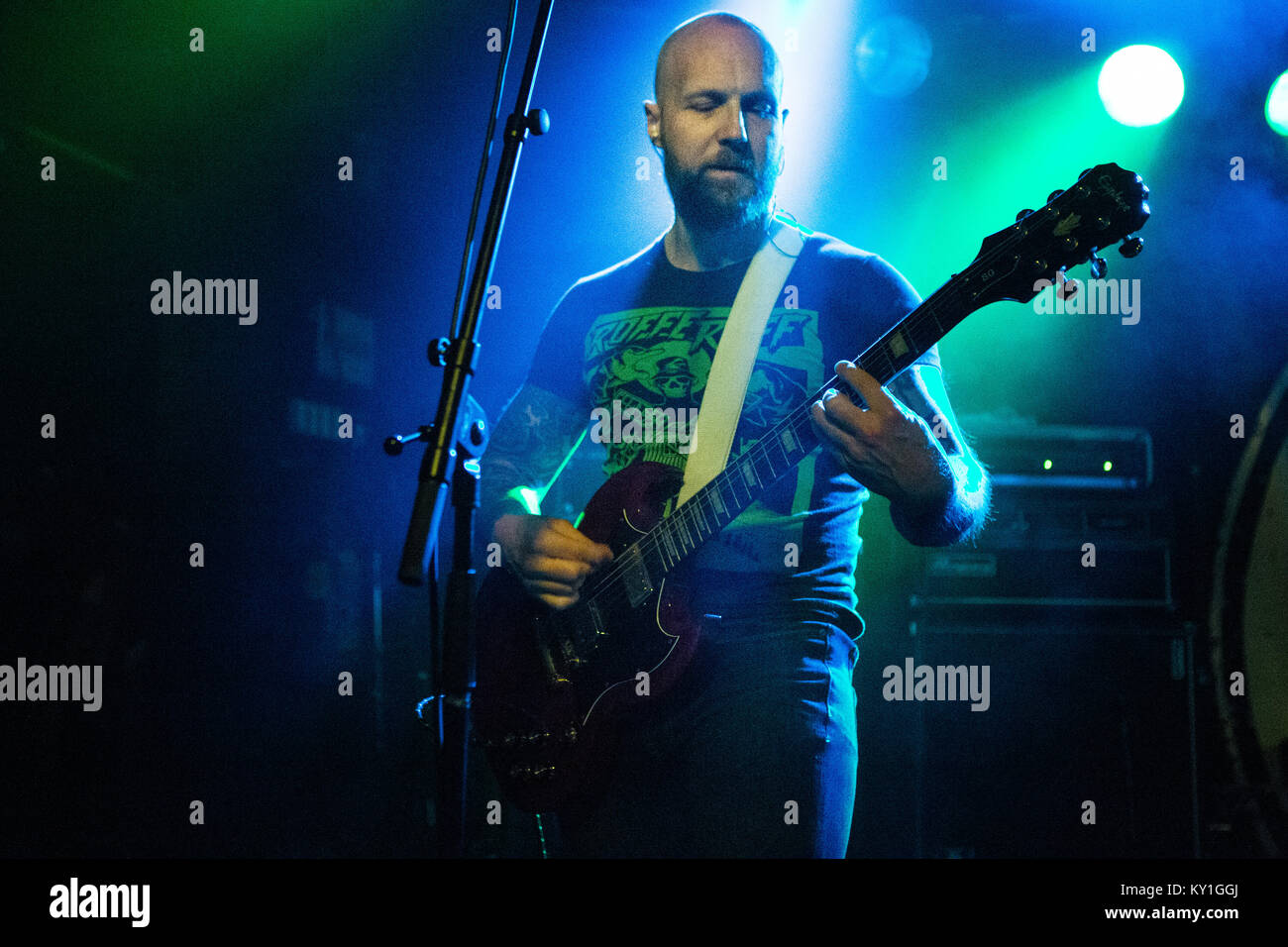 Norway, Oslo - January 06, 2018. The Swedish punk rock band Adhesive ...