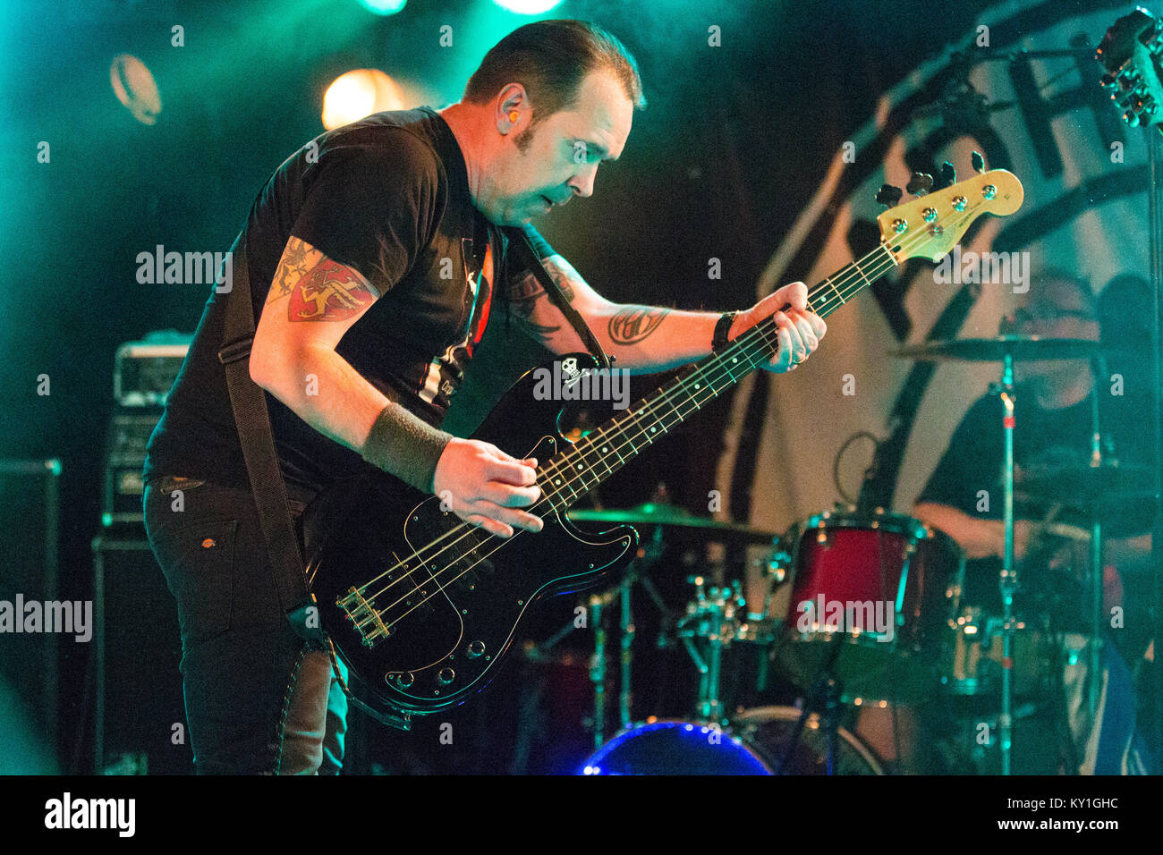 Norway, Oslo - January 06, 2018. The Swedish punk rock band Adhesive ...