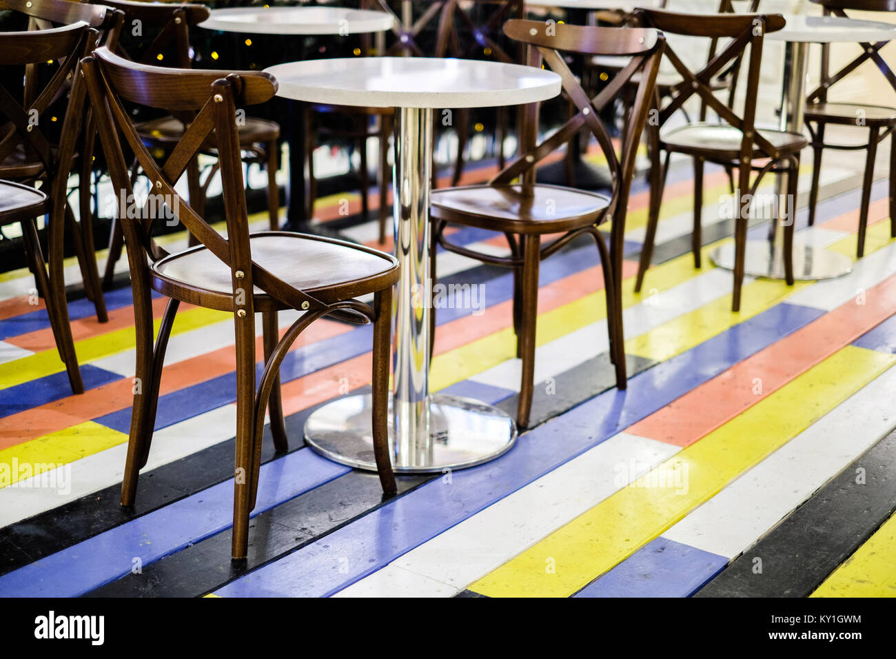 Multi colored modern chairs hi-res stock photography and images - Alamy