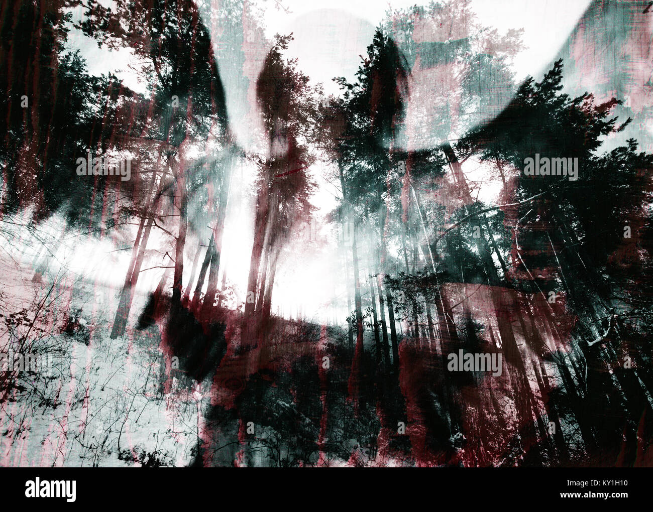 Dark Halloween Scratched Grunge Texture Background with creature shadow ...