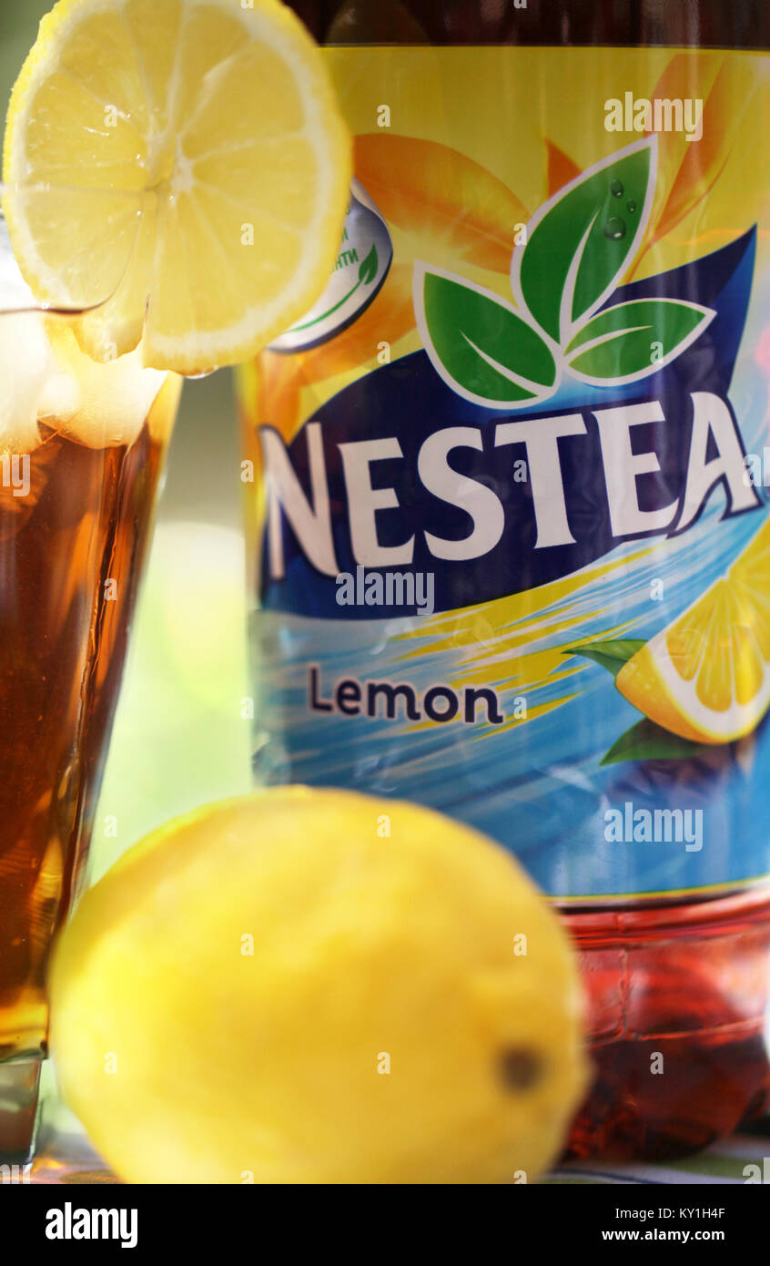 SOFIA, BULGARIA - MAY 08, 2017: Nestea, a refreshing made with real tea ...