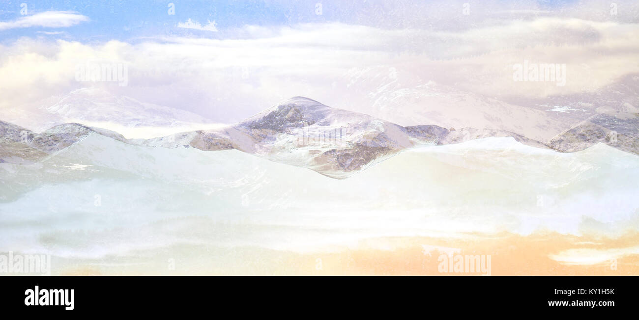 Different Horizon abstract double exposure landscape Stock Photo - Alamy