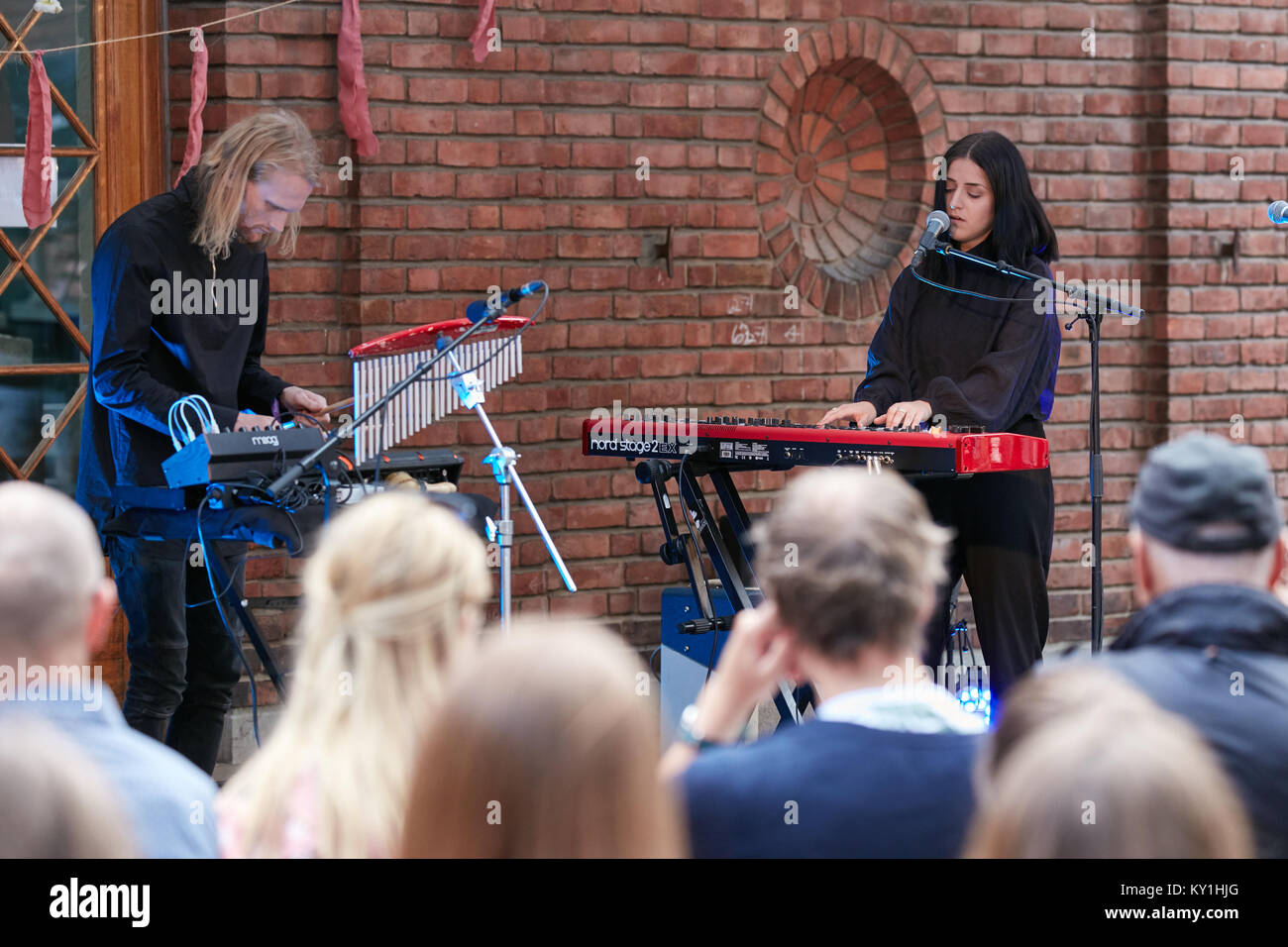 The Swedish singer, songwriter and musician Adna performs a live ...