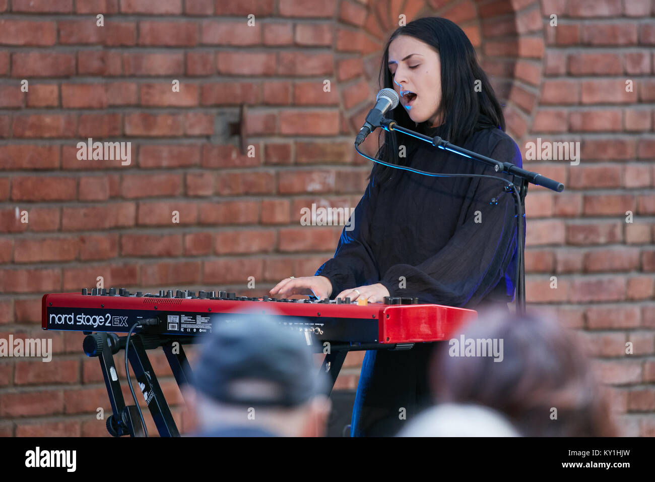 The Swedish singer, songwriter and musician Adna performs a live ...