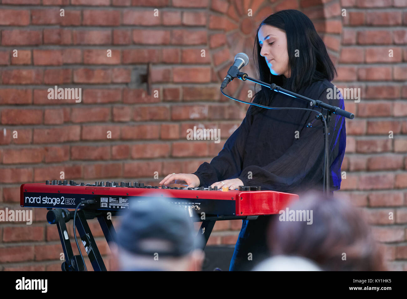 The Swedish singer, songwriter and musician Adna performs a live ...