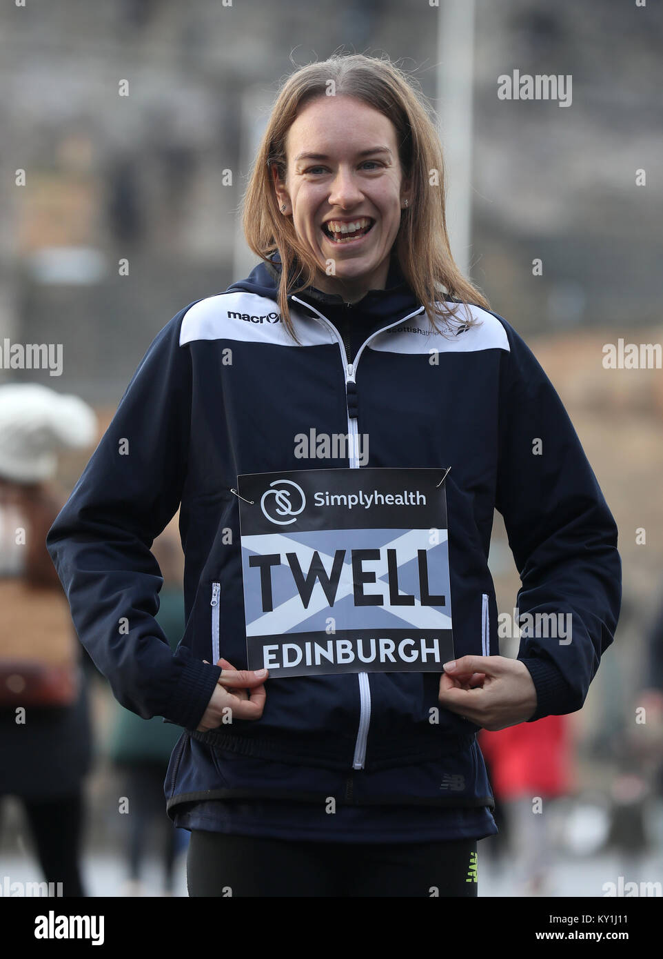 Scotland's Steph Twell during a photocall at Edinburgh Castle to ...