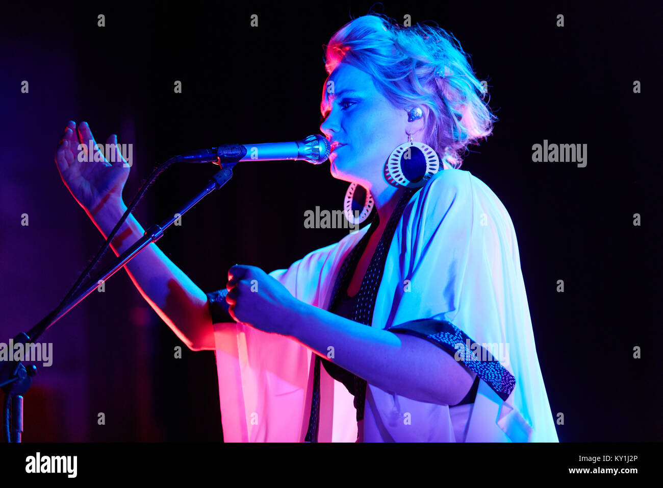 The Norwegian singer, songwriter and musician Ane Brun performs a live ...