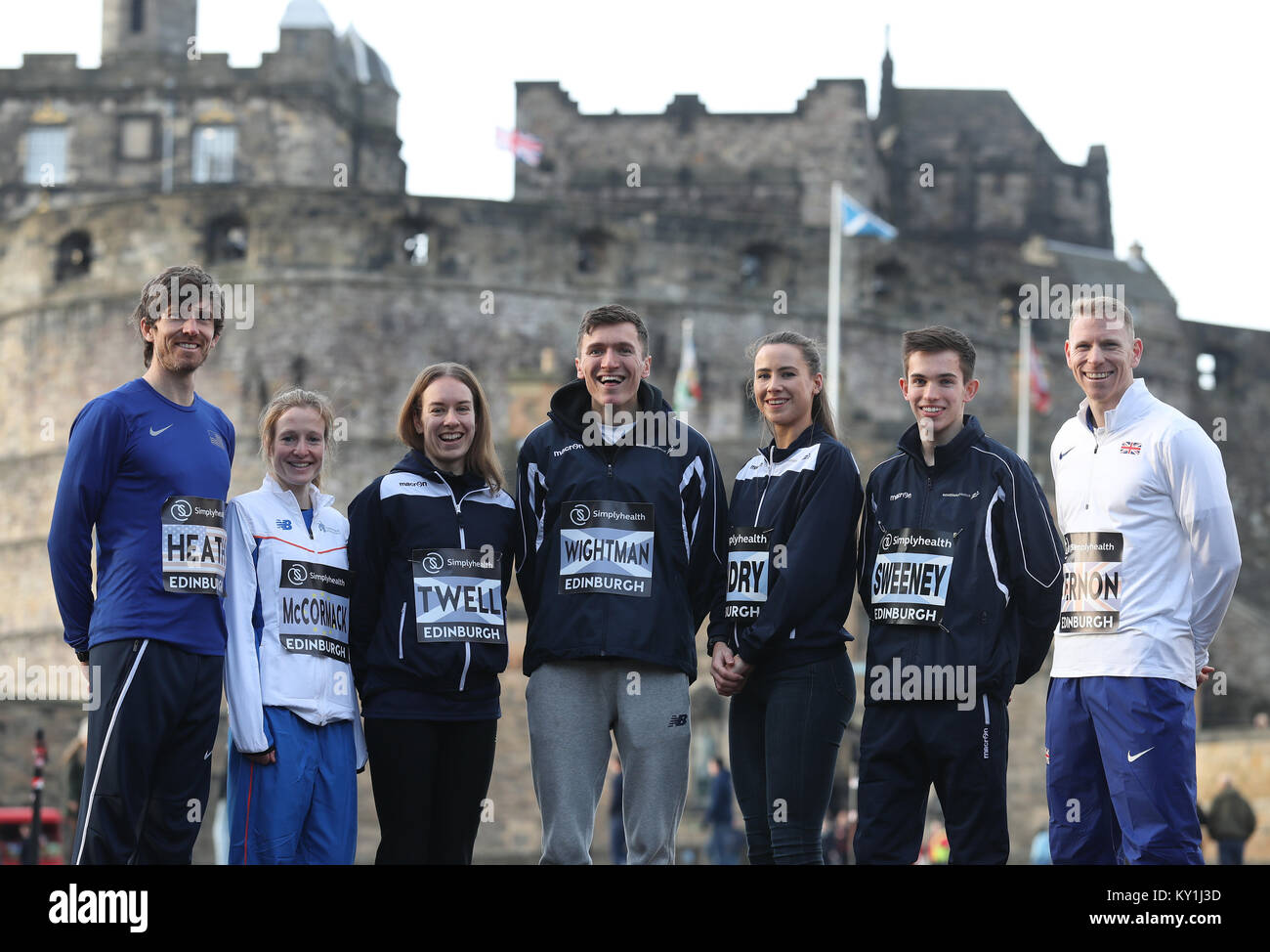 Athletes (left to right) USA Garrett Heath, Ireland's Fionnuala ...