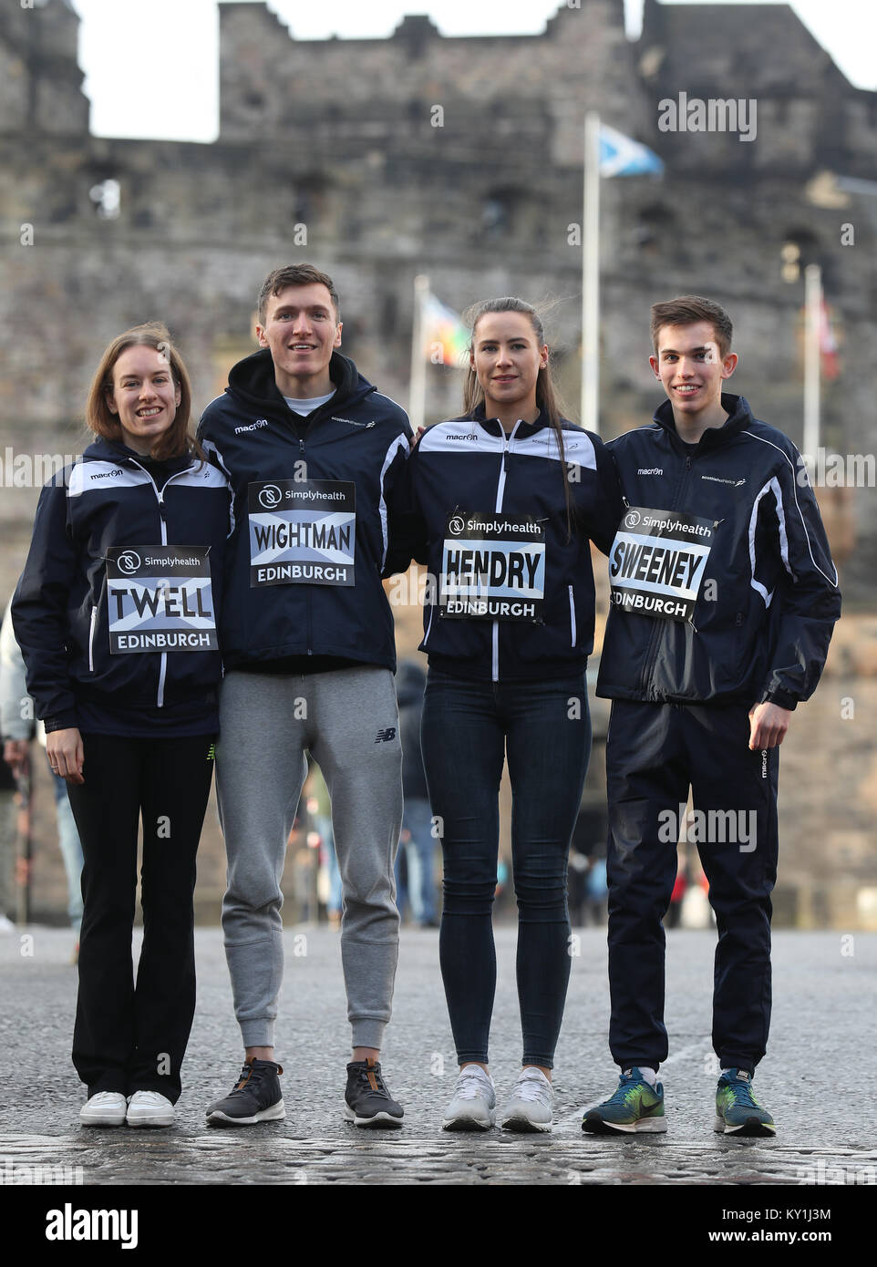 Scotland's Steph Twell, Jake Wightman,Mhairi Hendry, Sol Sweeney at a ...