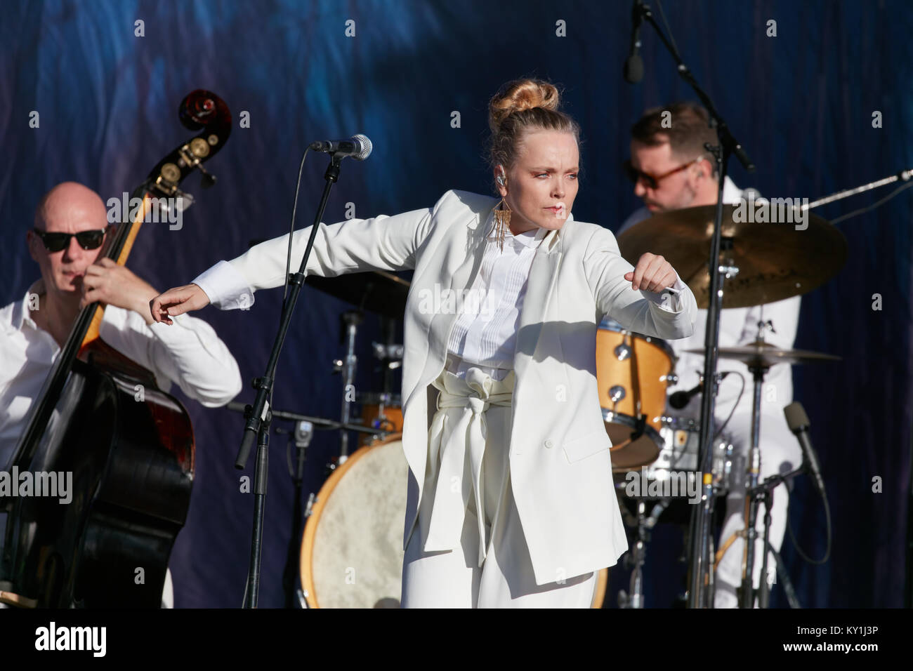 The Norwegian singer, songwriter and musician Ane Brun performs a live ...