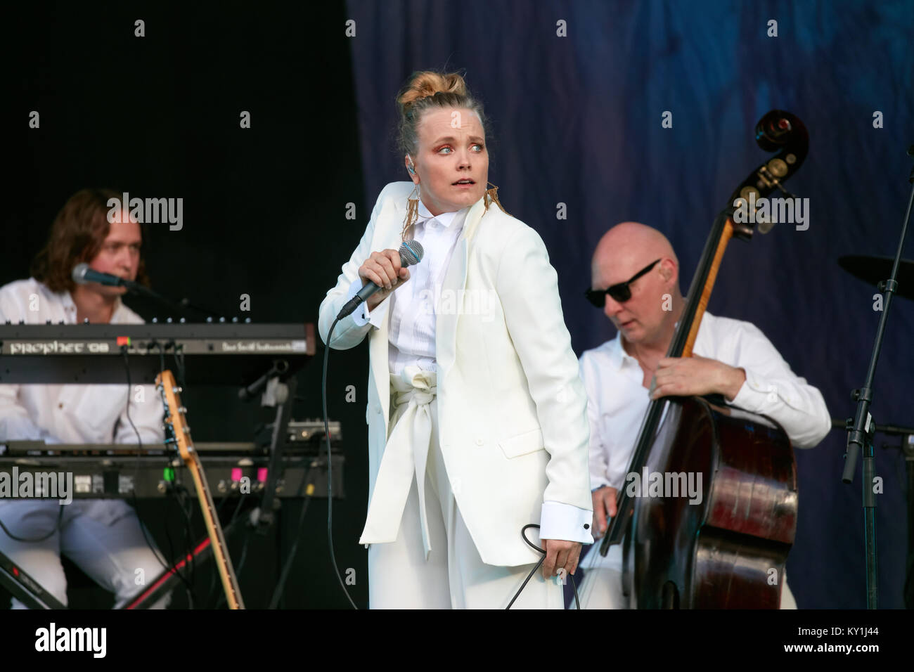 The Norwegian singer, songwriter and musician Ane Brun performs a live ...