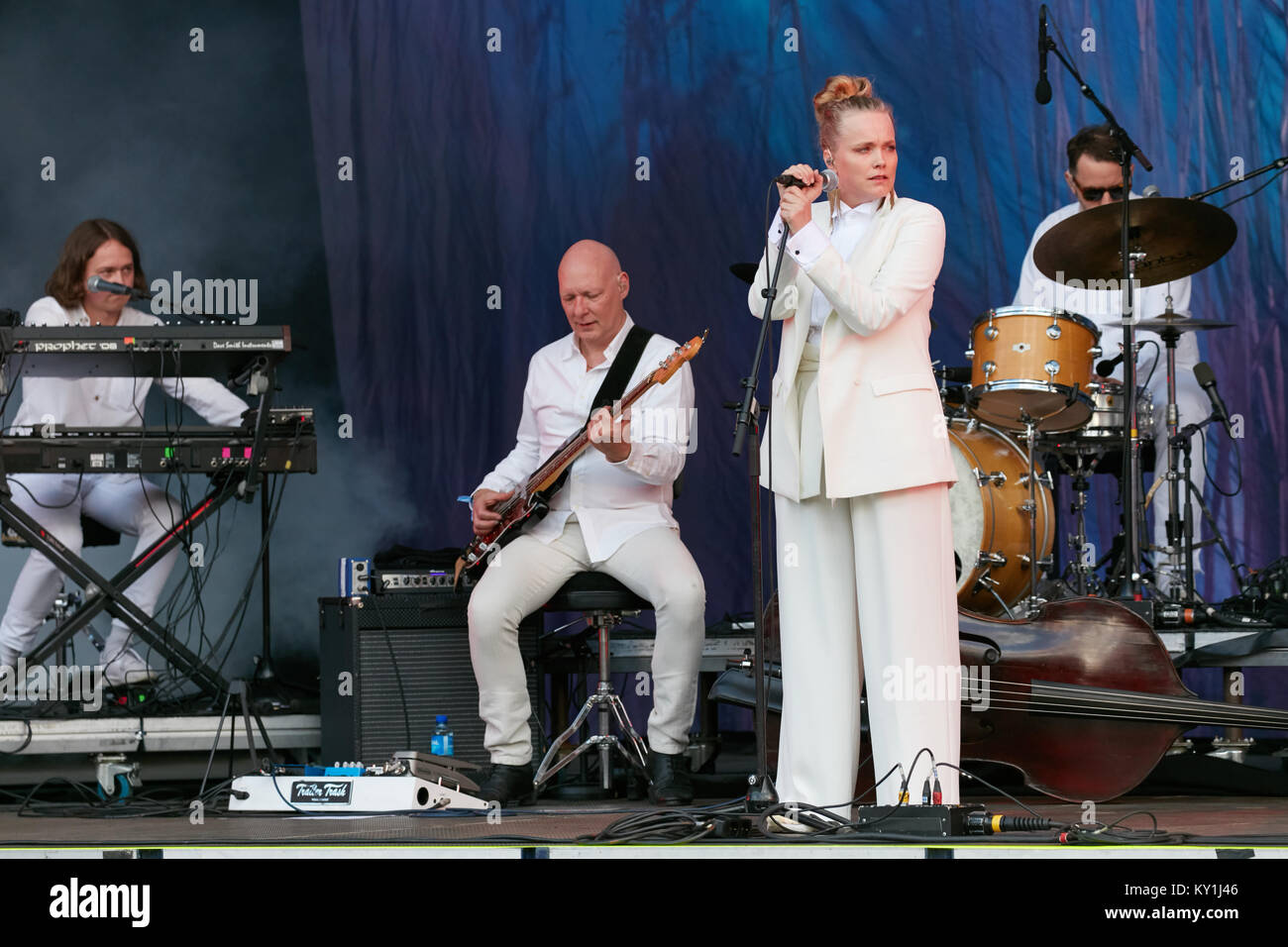 The Norwegian singer, songwriter and musician Ane Brun performs a live ...