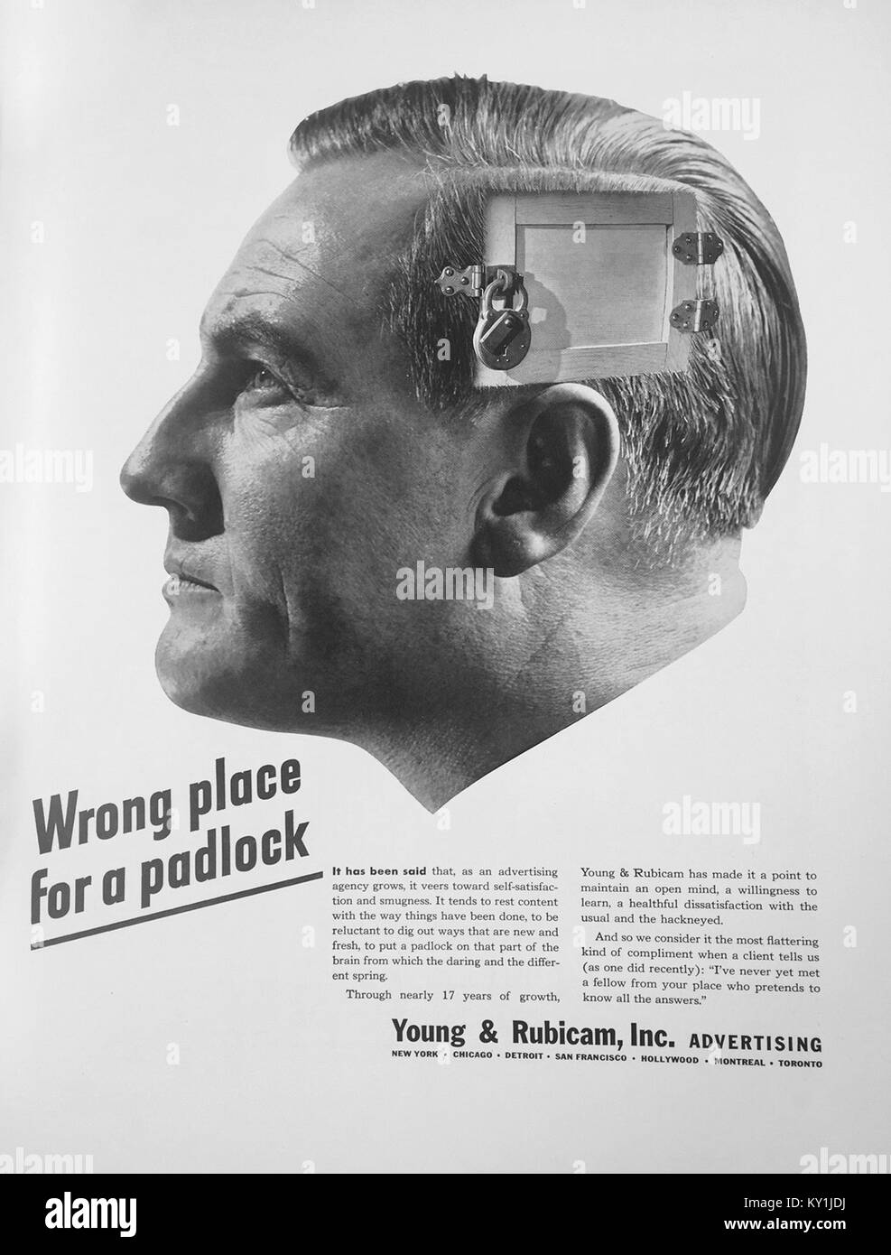 1940s USA Young & rubicam Magazine Advert Stock Photo - Alamy