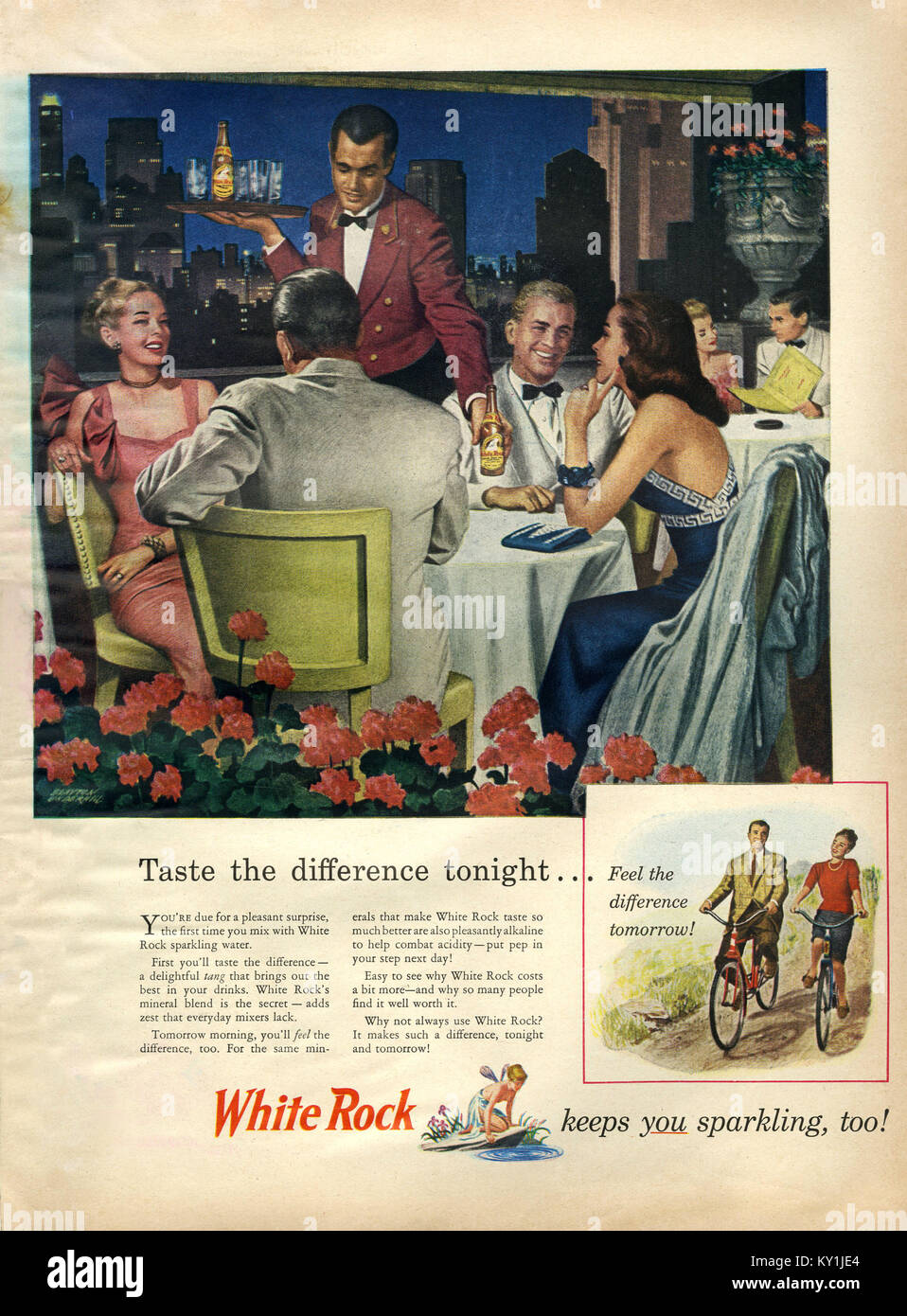 1940s USA White Rock Magazine Advert Stock Photo - Alamy