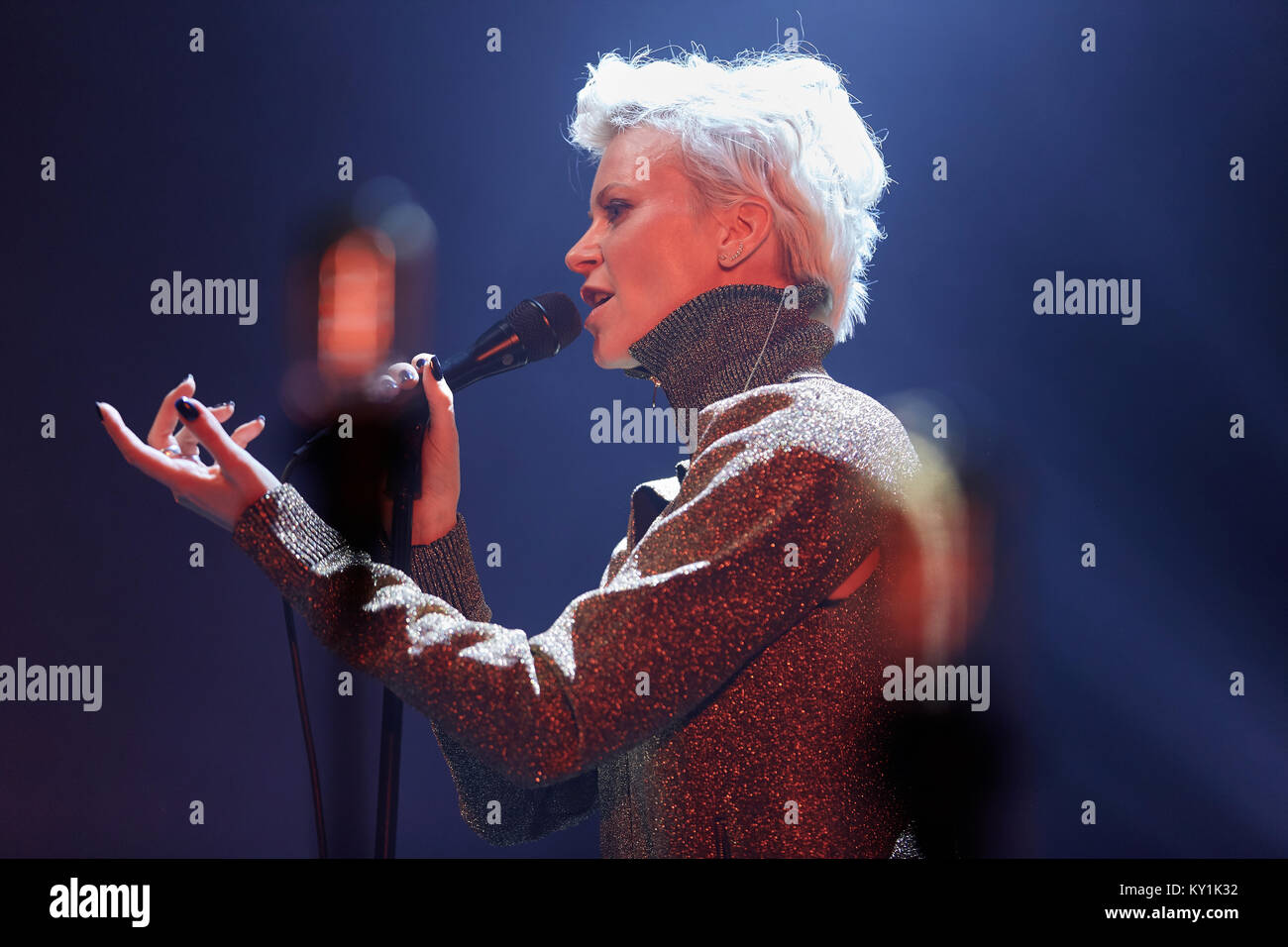 The Norwegian pop singer and songwriter Bertine Zetlitz performs a live ...