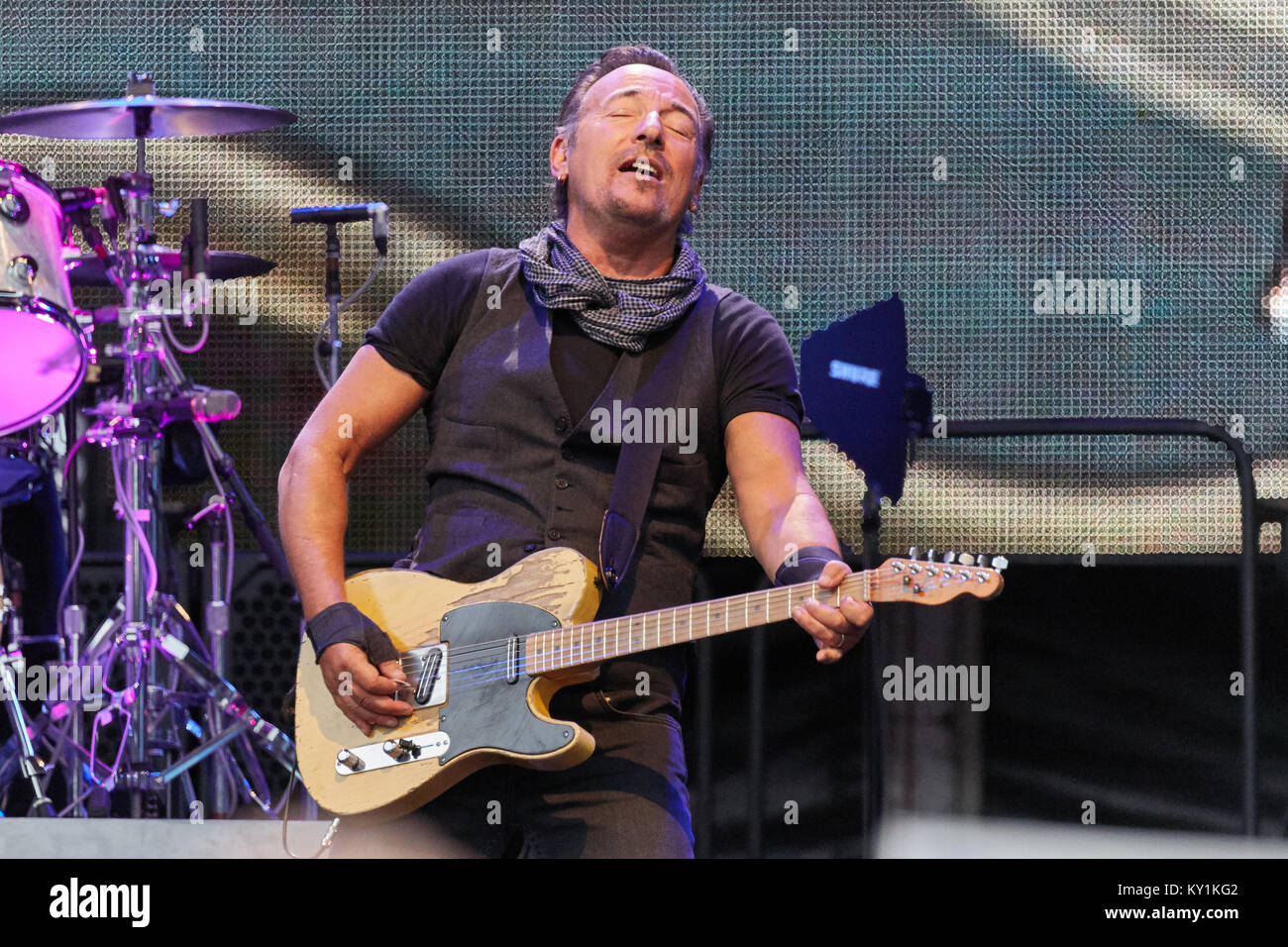 The American singer, songwriter and musician Bruce Springsteen performs ...