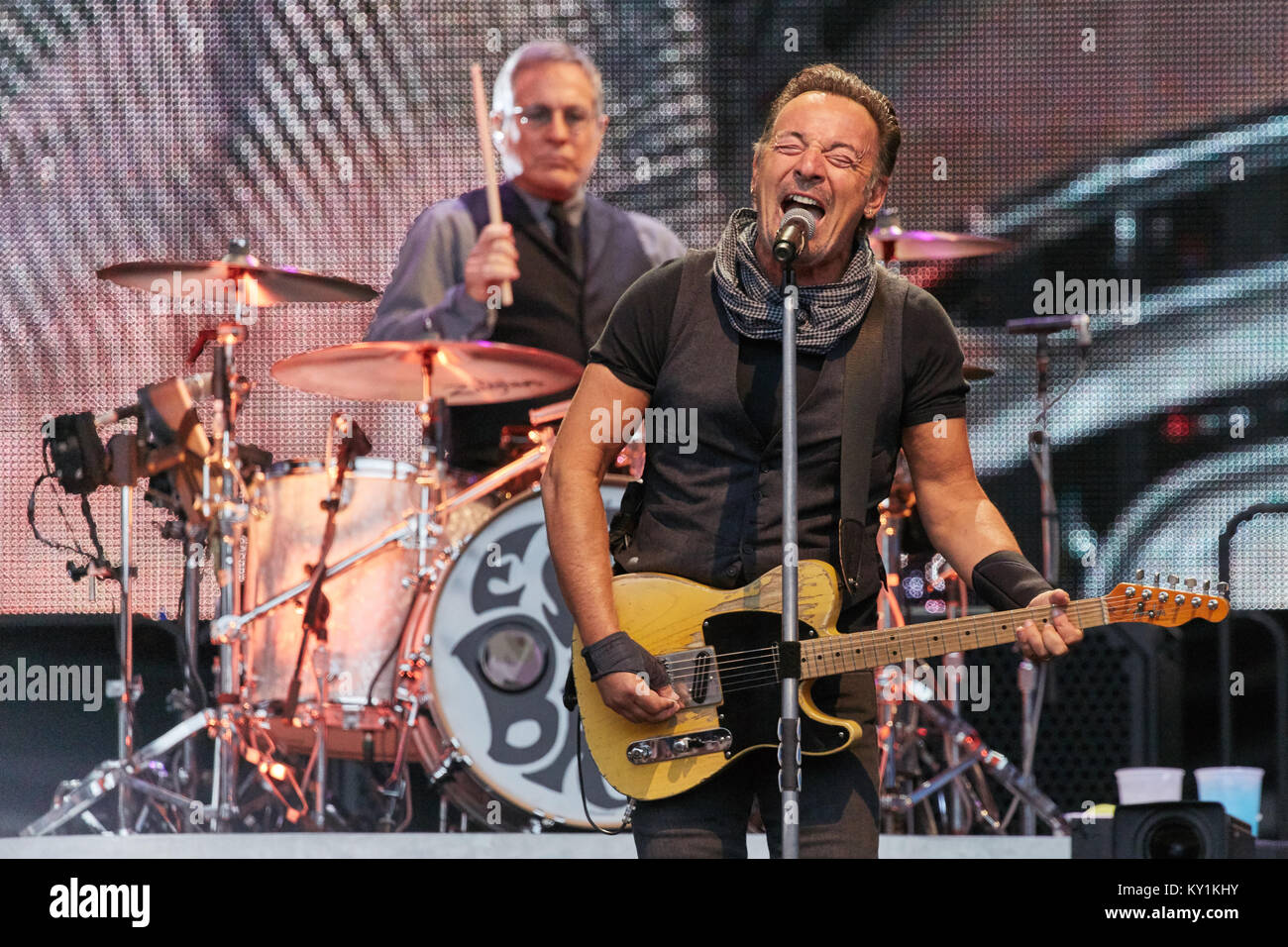 The American singer, songwriter and musician Bruce Springsteen performs ...