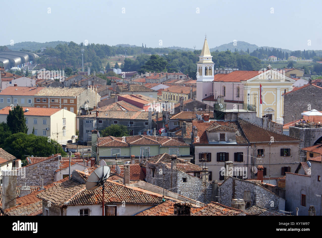 Roofs in Porech, Croatia Stock Photo - Alamy