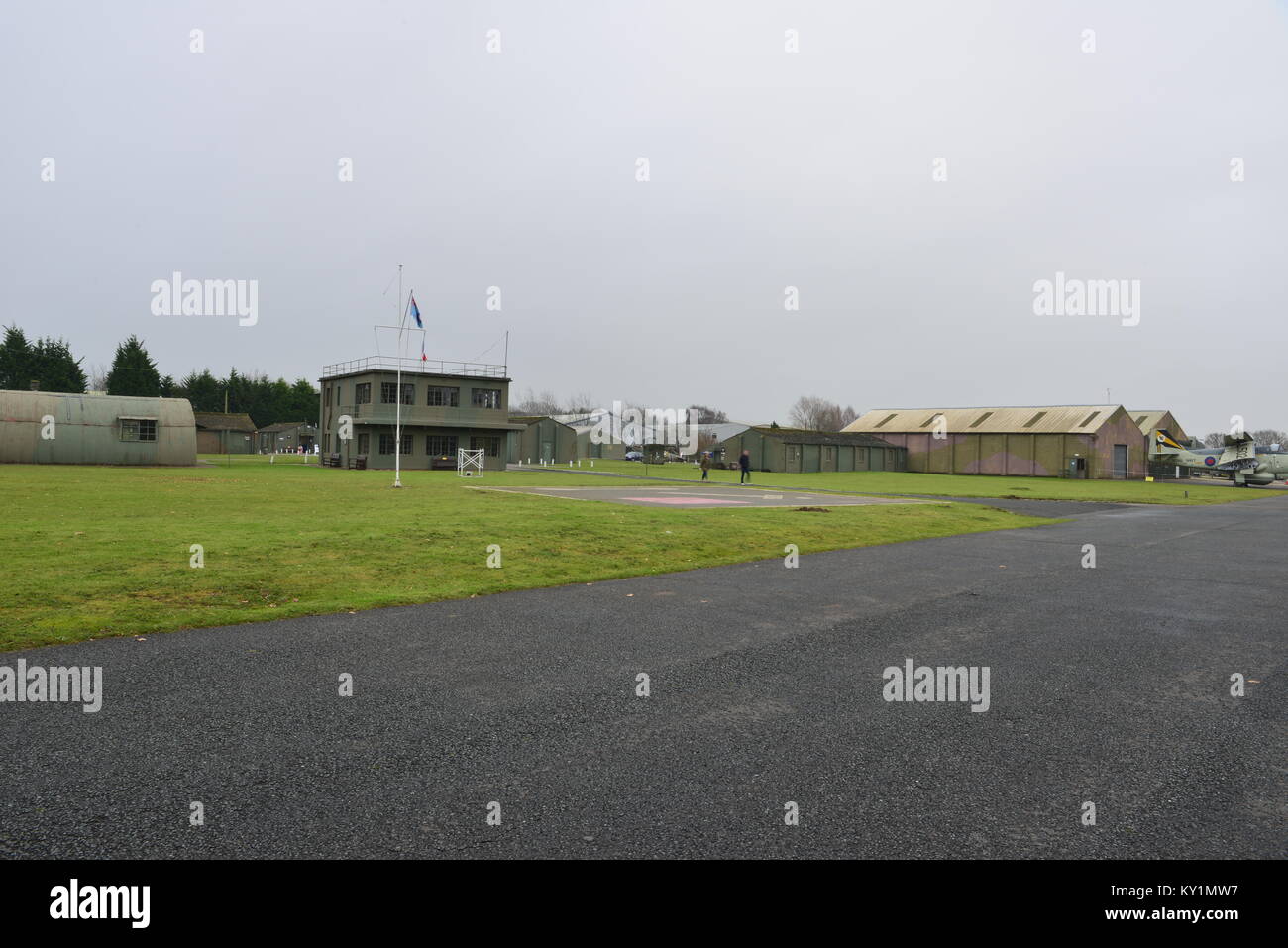 A control tower at a World War Two bomber command base in the UK Stock ...