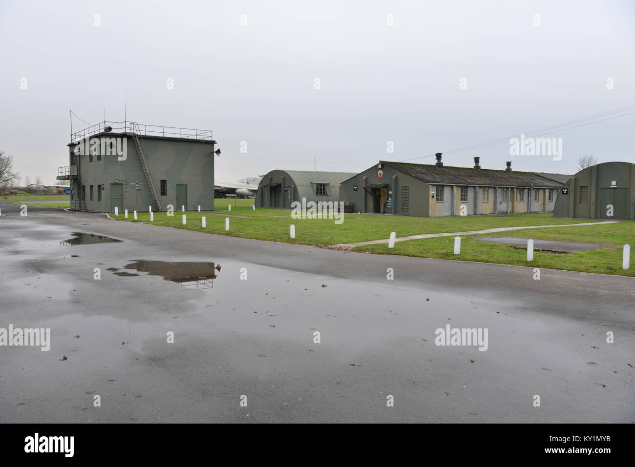 A control tower at a World War Two bomber command base in the UK Stock ...