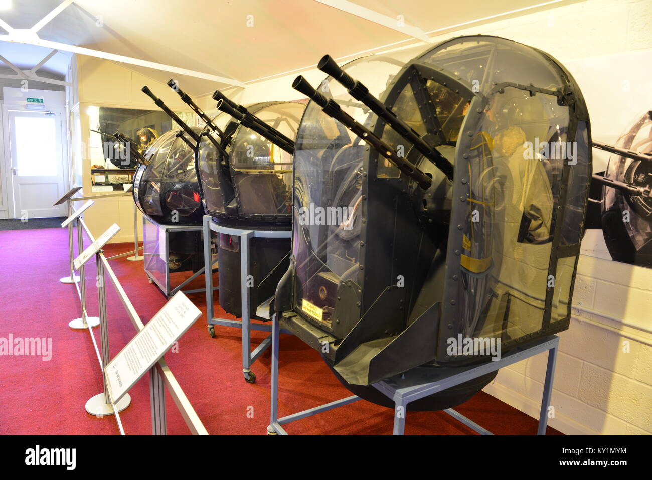 A Machine gun turret from a World War Two British Bomber Stock Photo ...