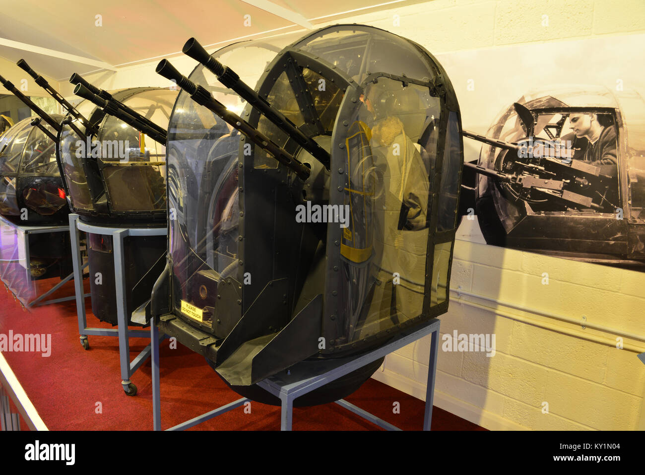 A Machine gun turret from a World War Two British Bomber Stock Photo ...
