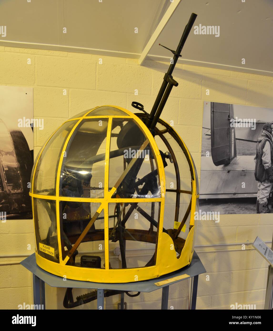 A Machine gun turret from a World War Two British Bomber Stock Photo ...
