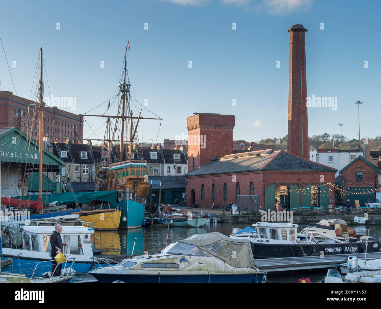 Bristol's Underfall Yard at the western end of the Floating Harbour ...