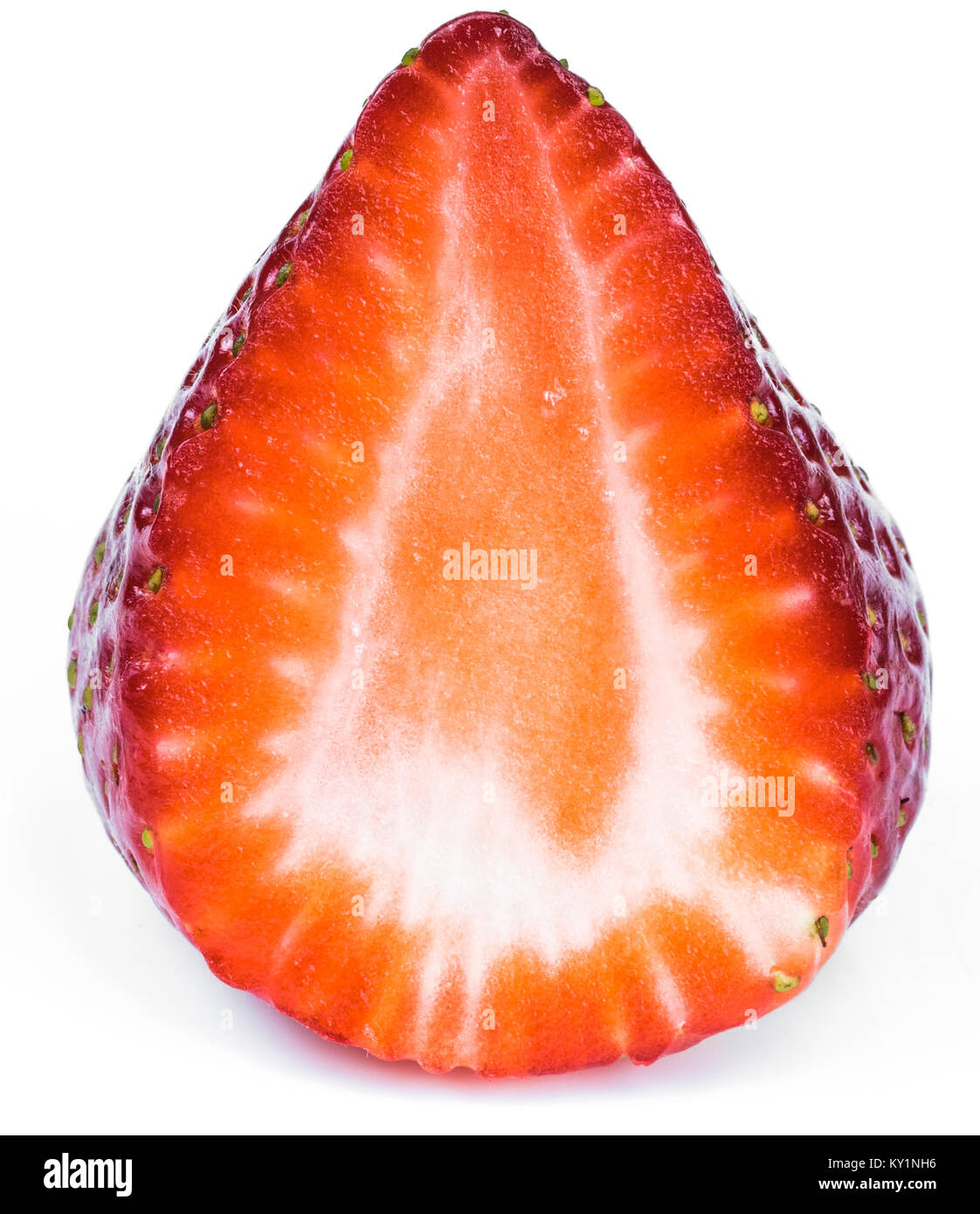 macro / close up shot of half sliced strawberry Stock Photo - Alamy