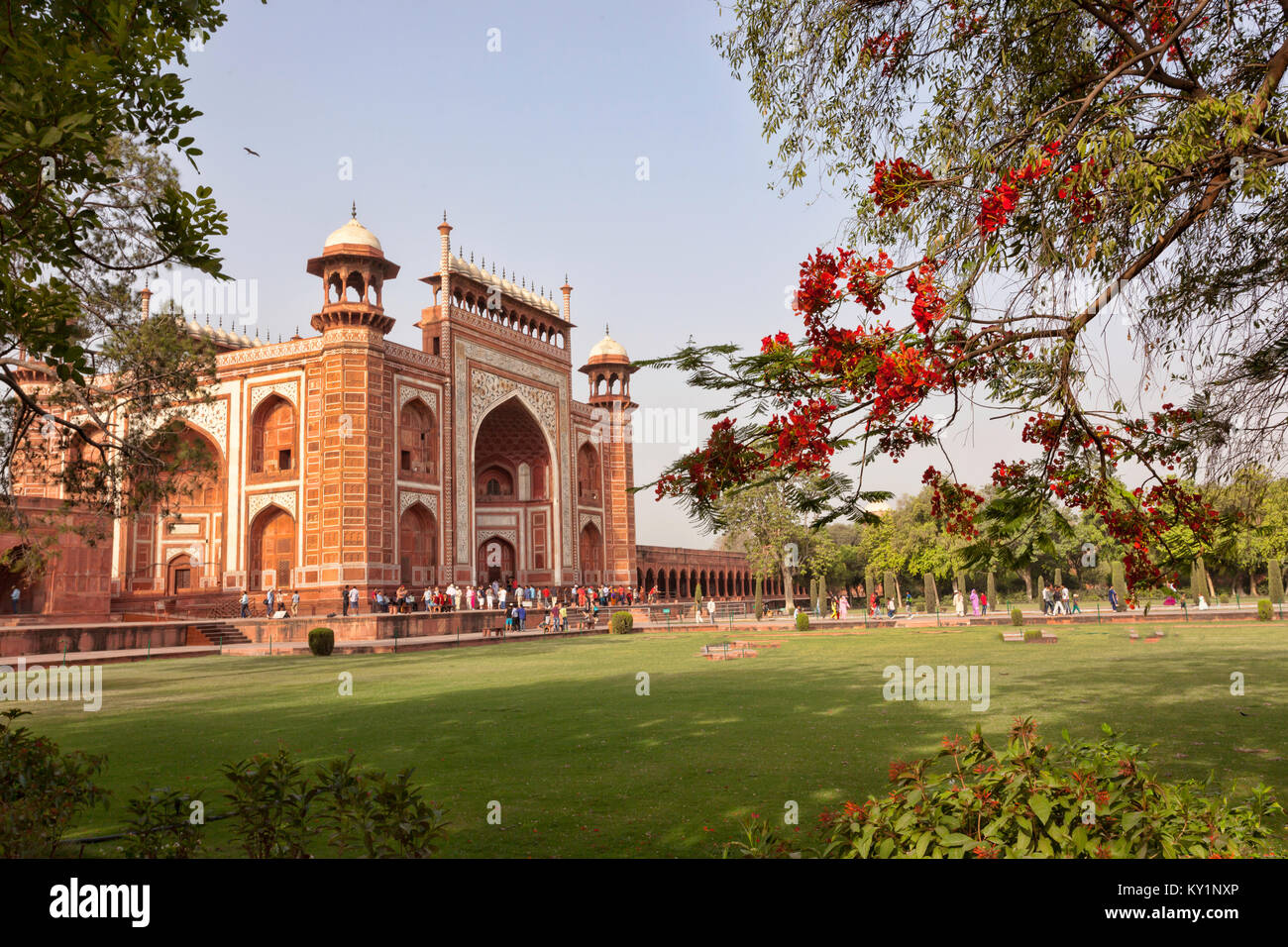 Taj Mahal buildings and gardens at Agra,Uttar Pradesh,India,Asia Stock ...