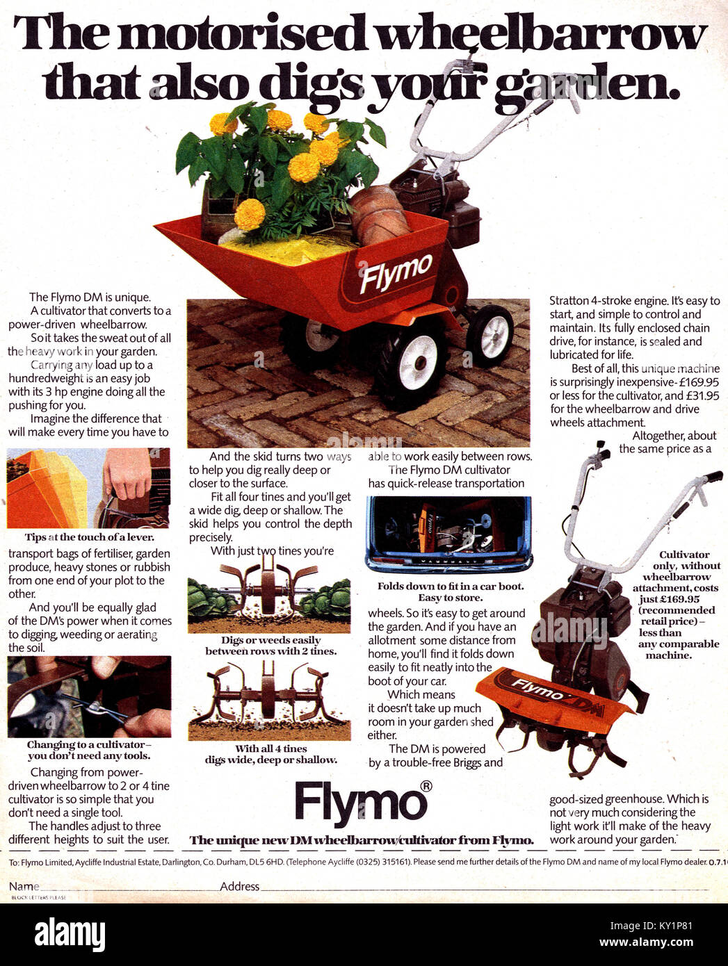1970s UK Flymo Magazine Advert Stock Photo - Alamy