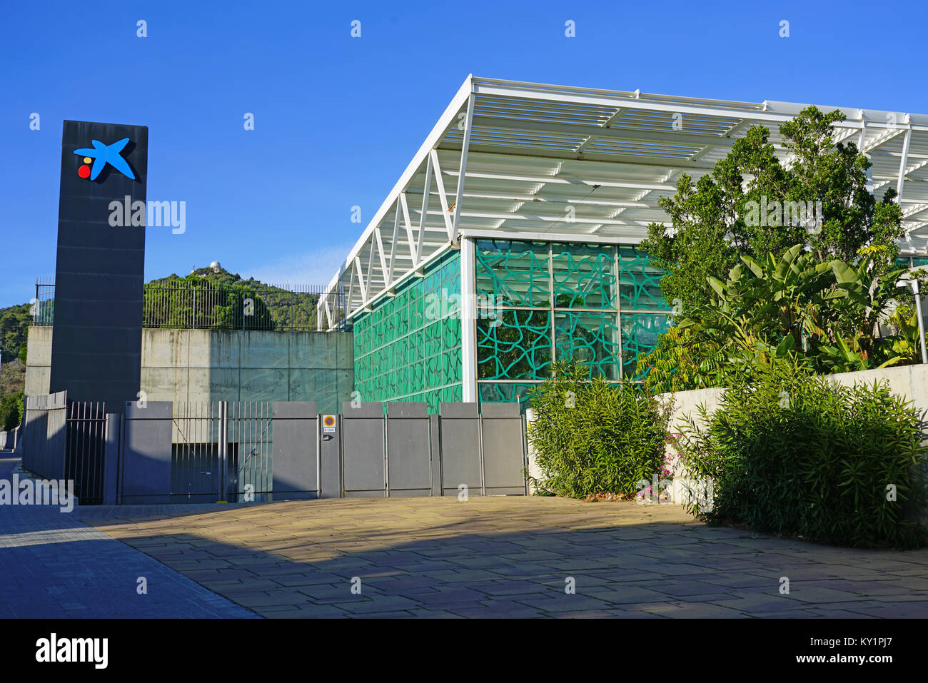 View of the Cosmo Caixa, a science museum located in Barcelona ...