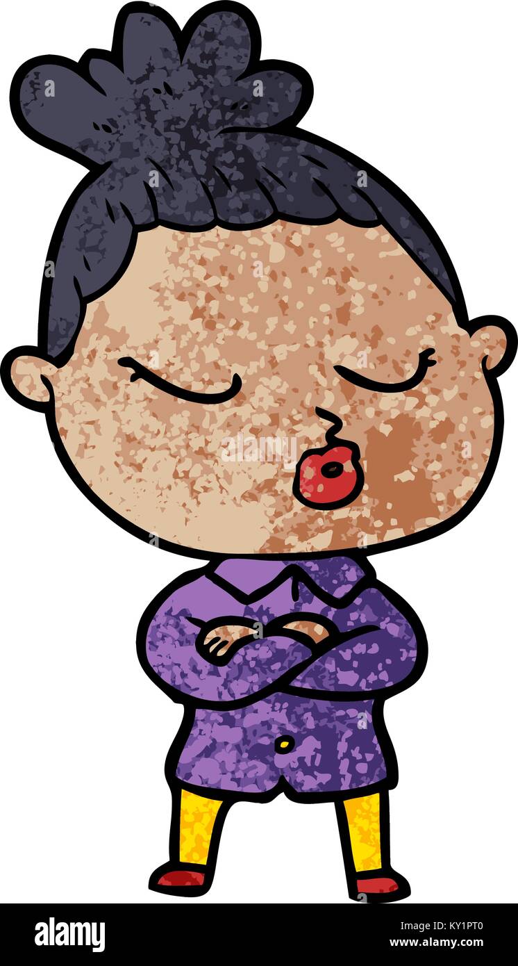 cartoon calm woman Stock Vector Image & Art - Alamy