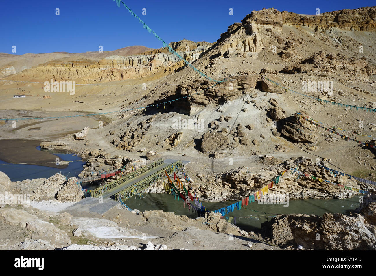 Bridge and river in Garuda valley in Tibet, China Stock Photo - Alamy