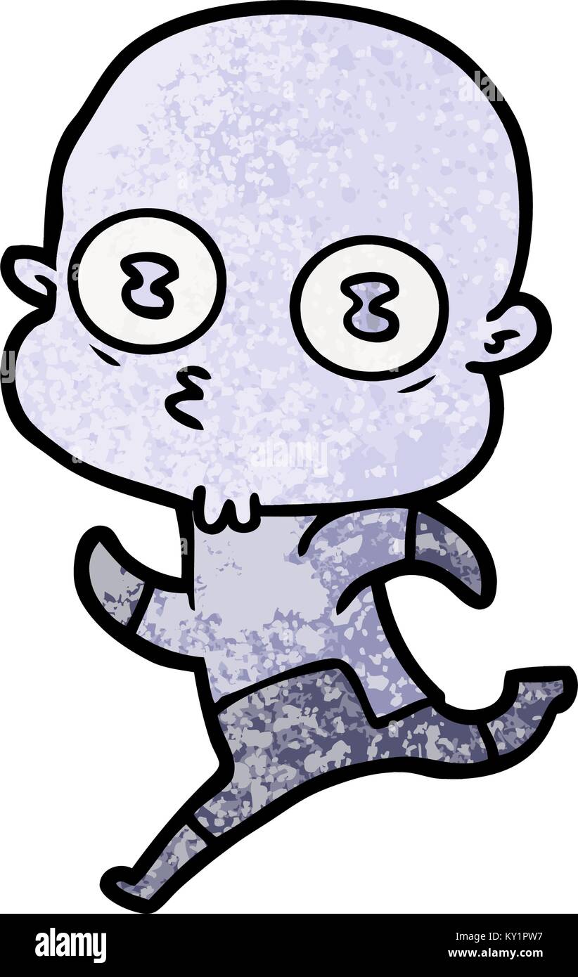 Cartoon weird bald spaceman hi-res stock photography and images - Alamy