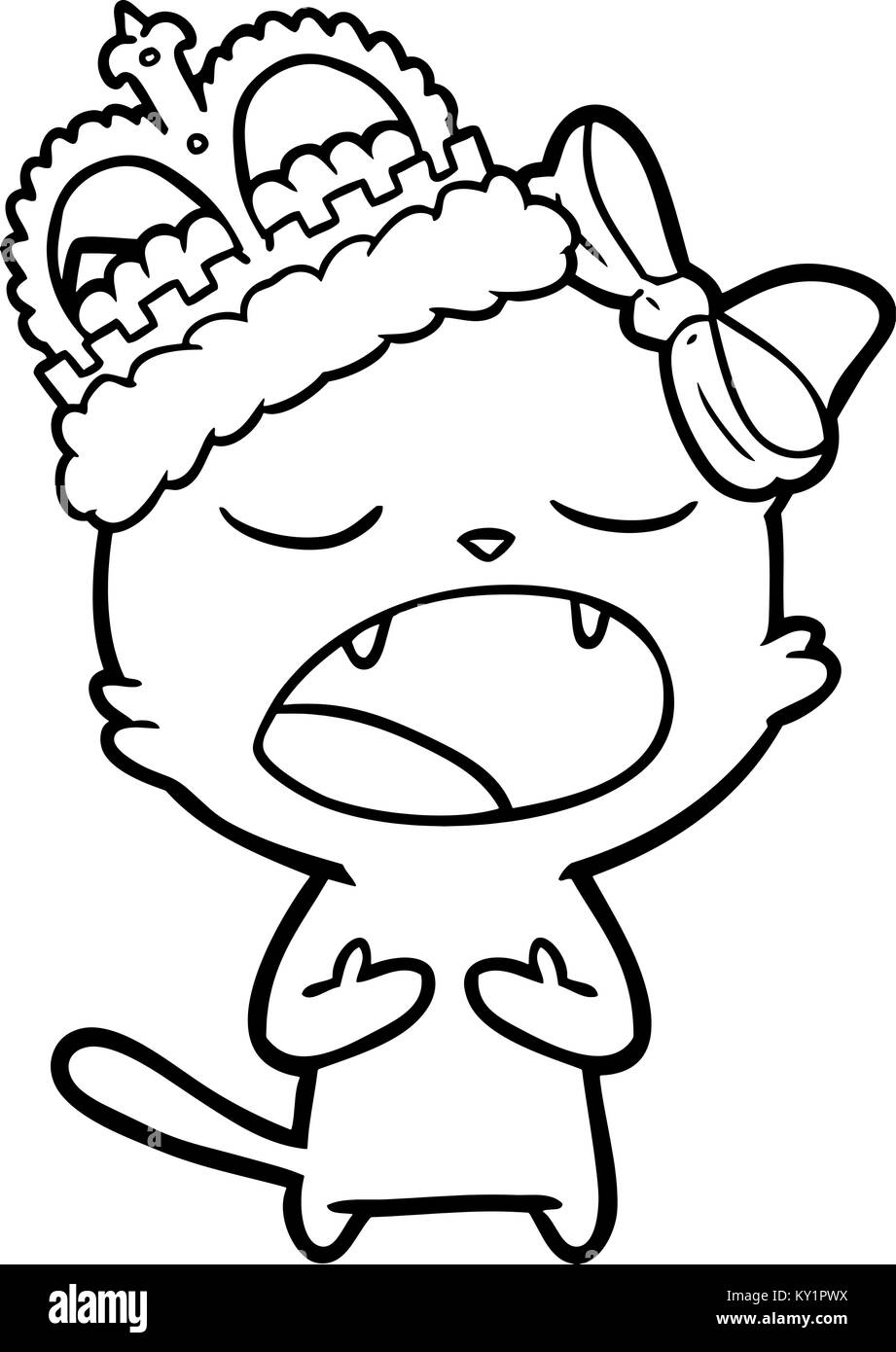 cartoon cat meowing Stock Vector Image & Art - Alamy